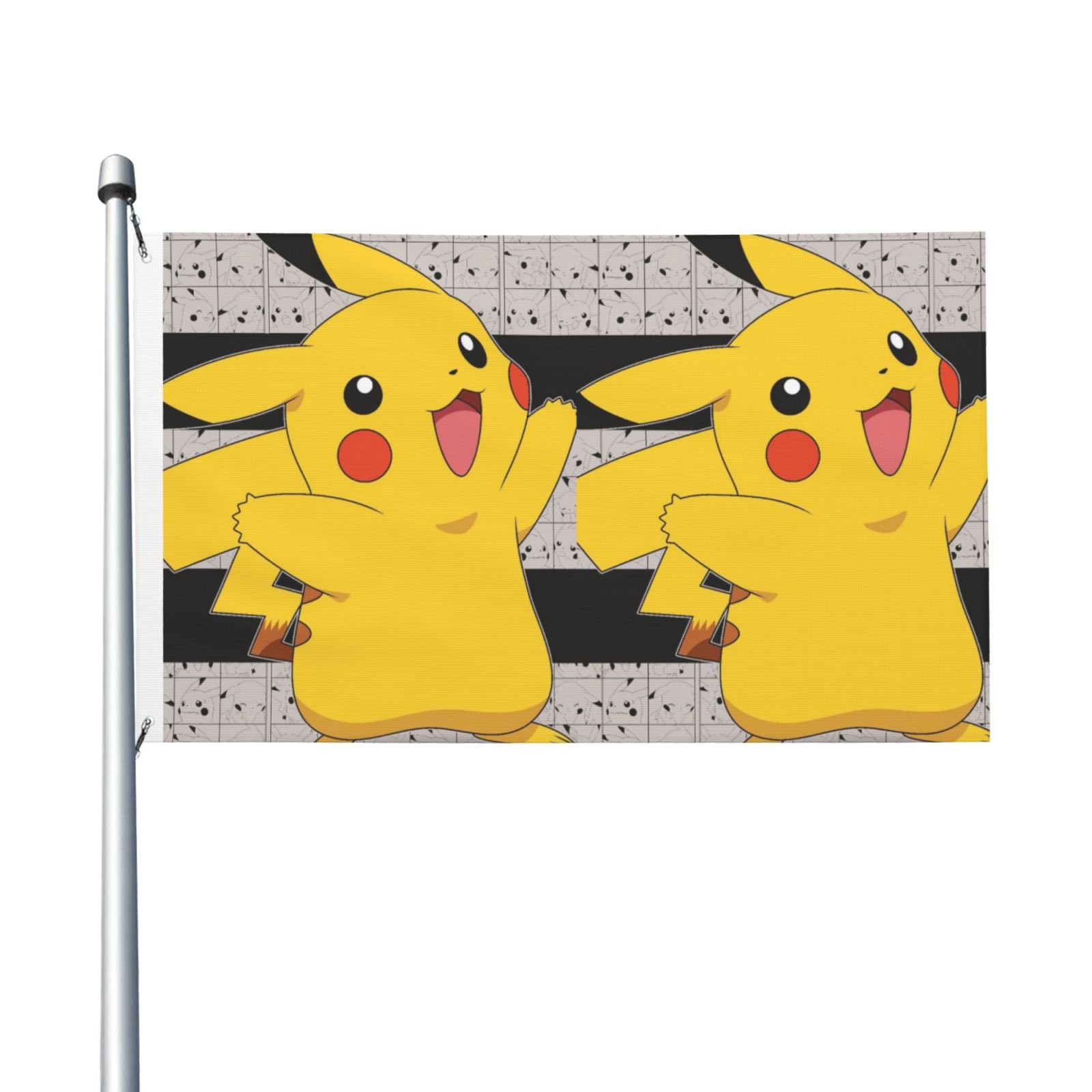 Trends International Pokémon - Pikachu Open Arms 3x5ft Face Flag Fade ...