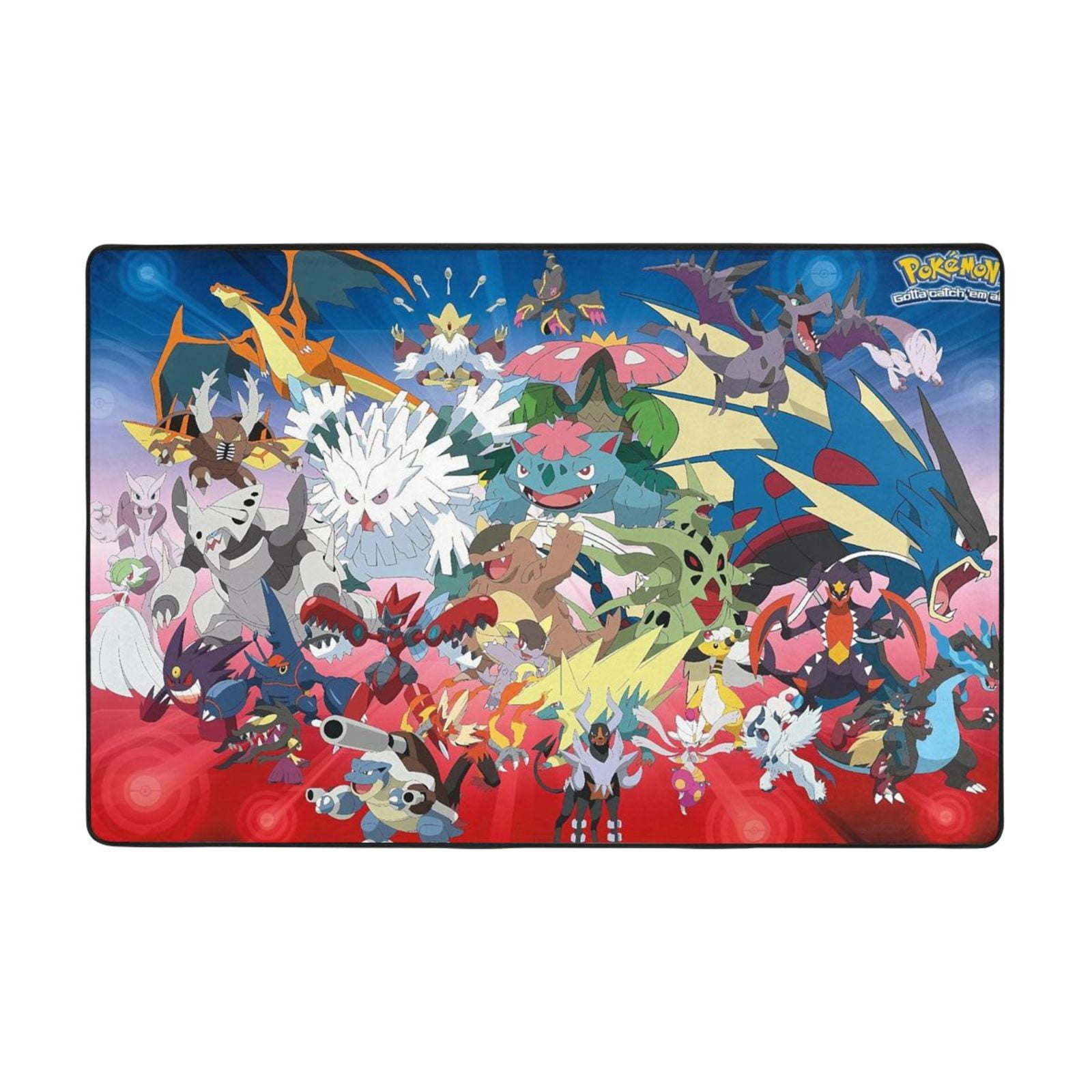 Pokemon Mega Evolutions Gamer Rug Room Non-Slip Gaming Rug Cool ...