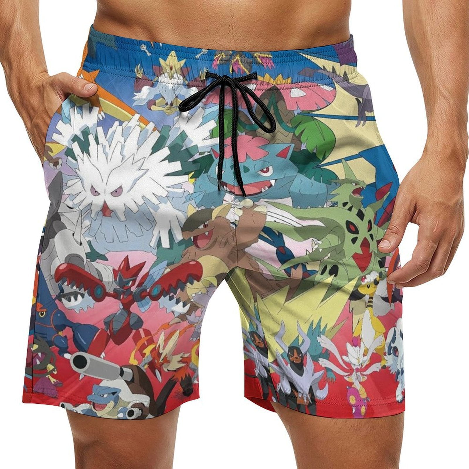 Trends International Pokemon Mega Evolutions Mens Swim Trunks,Men's ...
