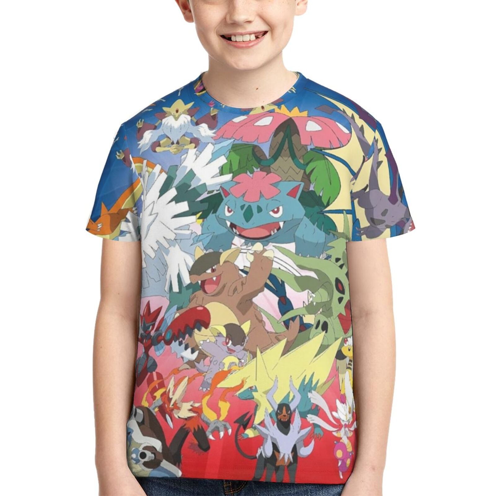 Trends International Pokemon Mega Evolutions Youth Shirt,Athletic Short ...