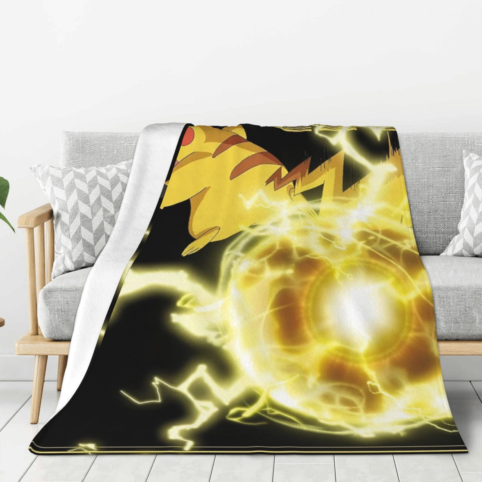 Trends International Pokemon- Pikachu Blanket for Couch,Super Soft Cozy ...