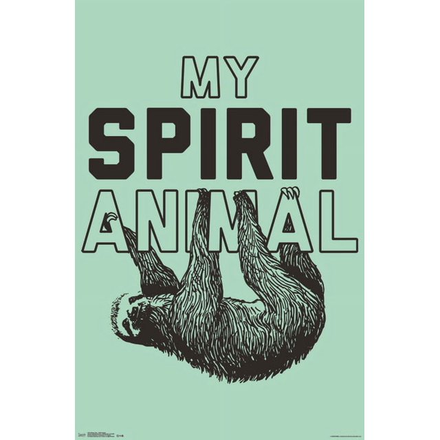 Trends International Snorg Tees Spirit Animal Wall Poster 22.375" x 34 ...