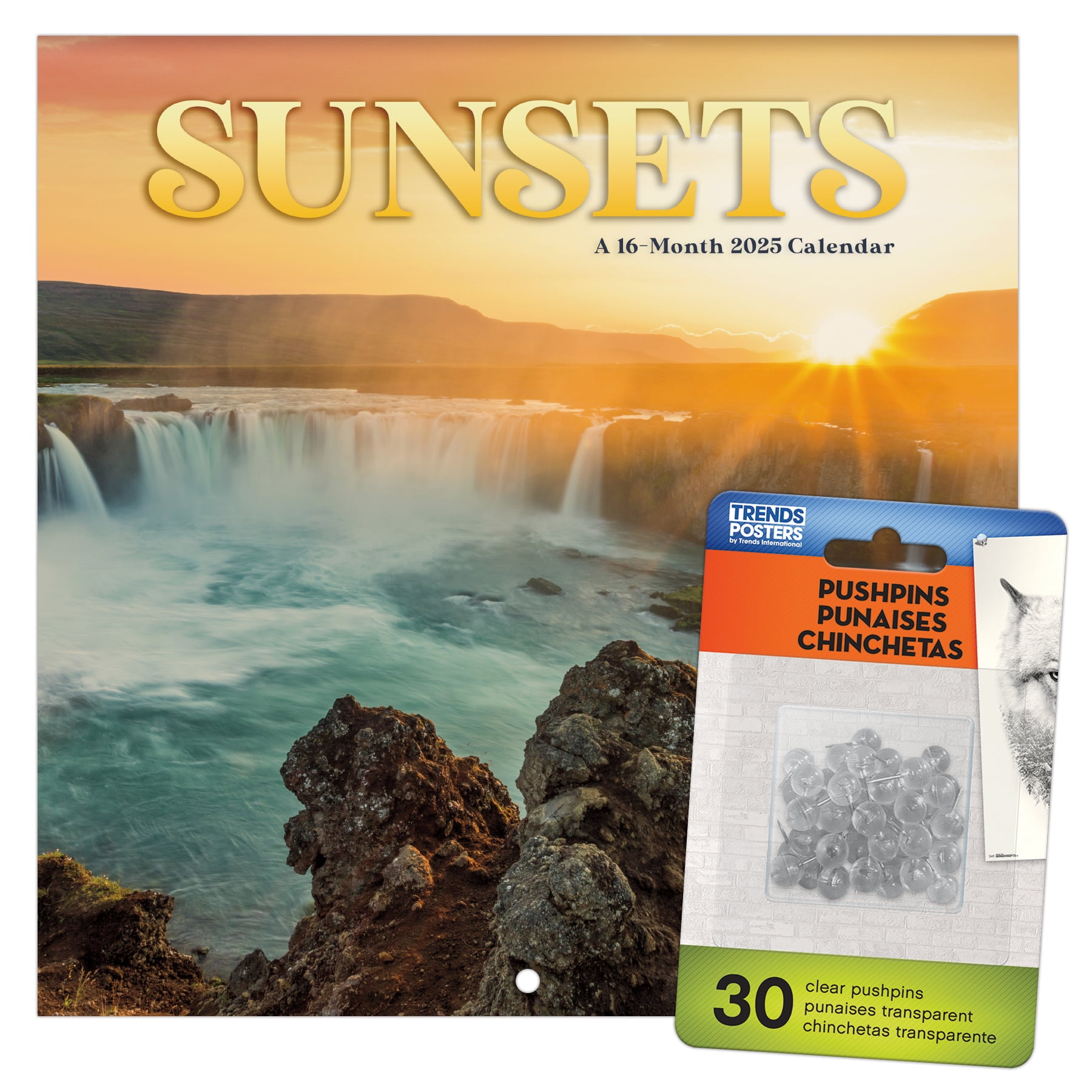 Trends International Sunsets Mini Calendar & Push Pins - Walmart.com