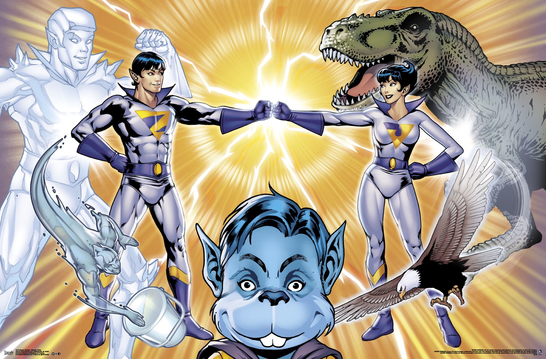 Trends International Super Friends - Wonder Twins Poster - Walmart.com