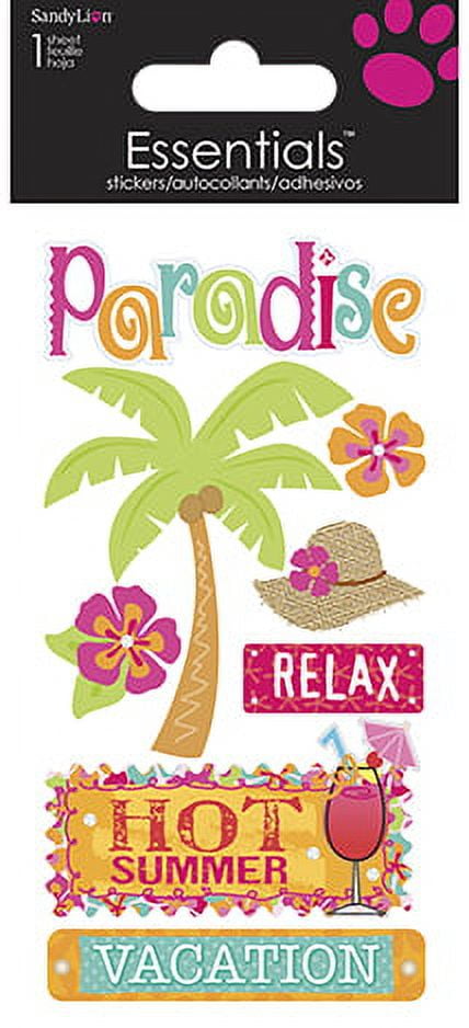 Trends International Tropical Vacation Essentials Stickers - Walmart.com