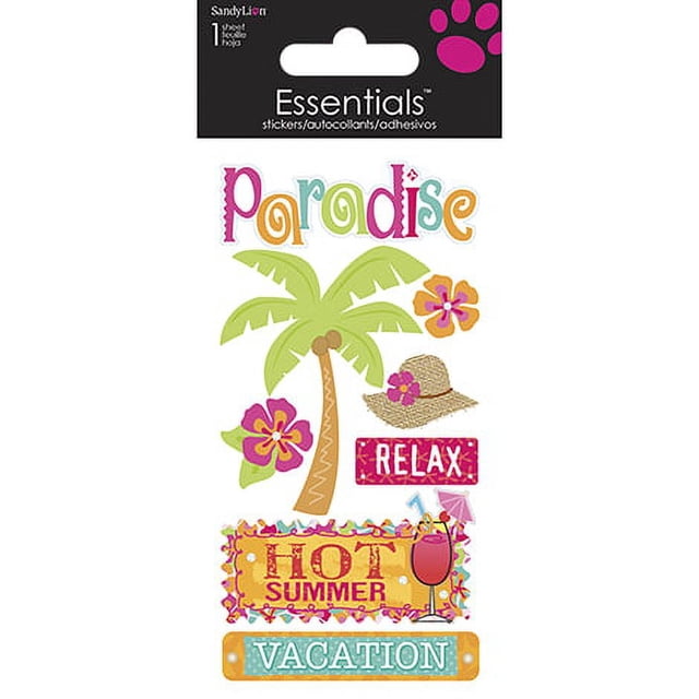 Trends International Tropical Vacation Essentials Stickers - Walmart.com
