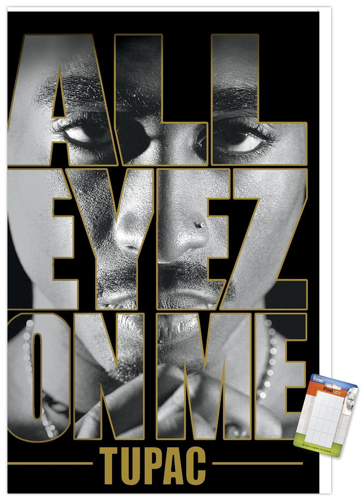 Trends International Tupac - All Eyes Wall Poster, 34L x 22.4W, Premium ...