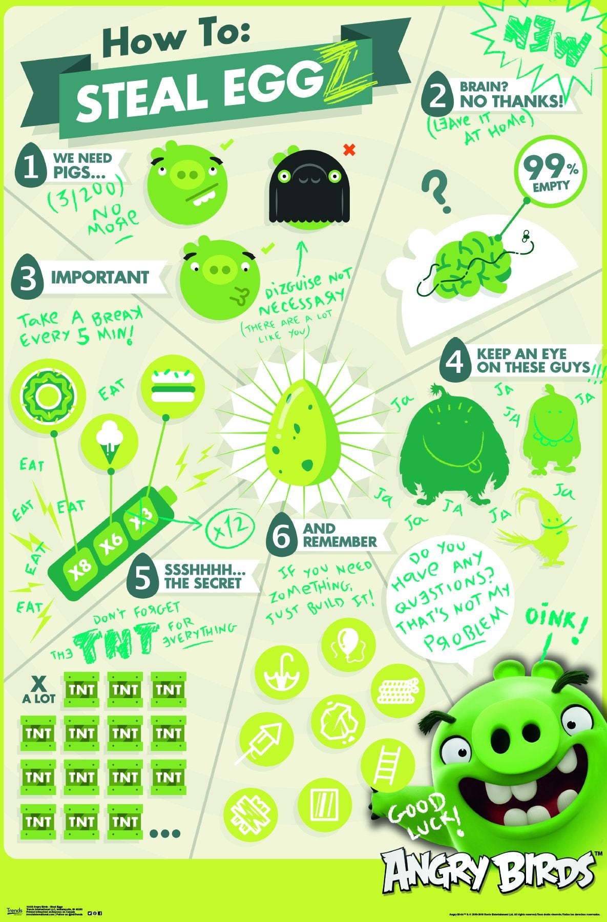 Trends International Wall Poster Angry Birds Steal Eggz - Walmart.com