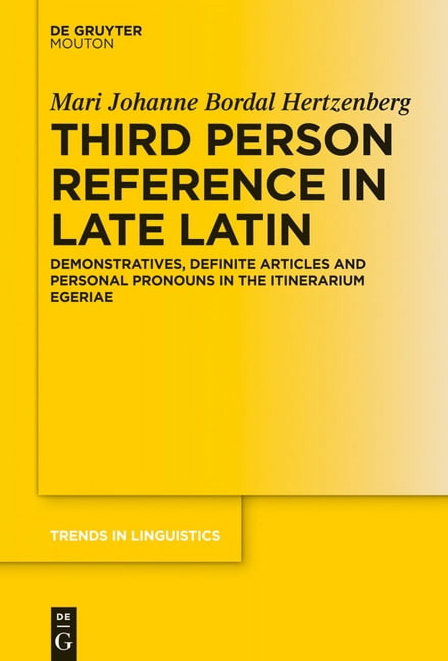 Trends in Linguistics. Studies and Monographs [Tilsm]: Third Person ...