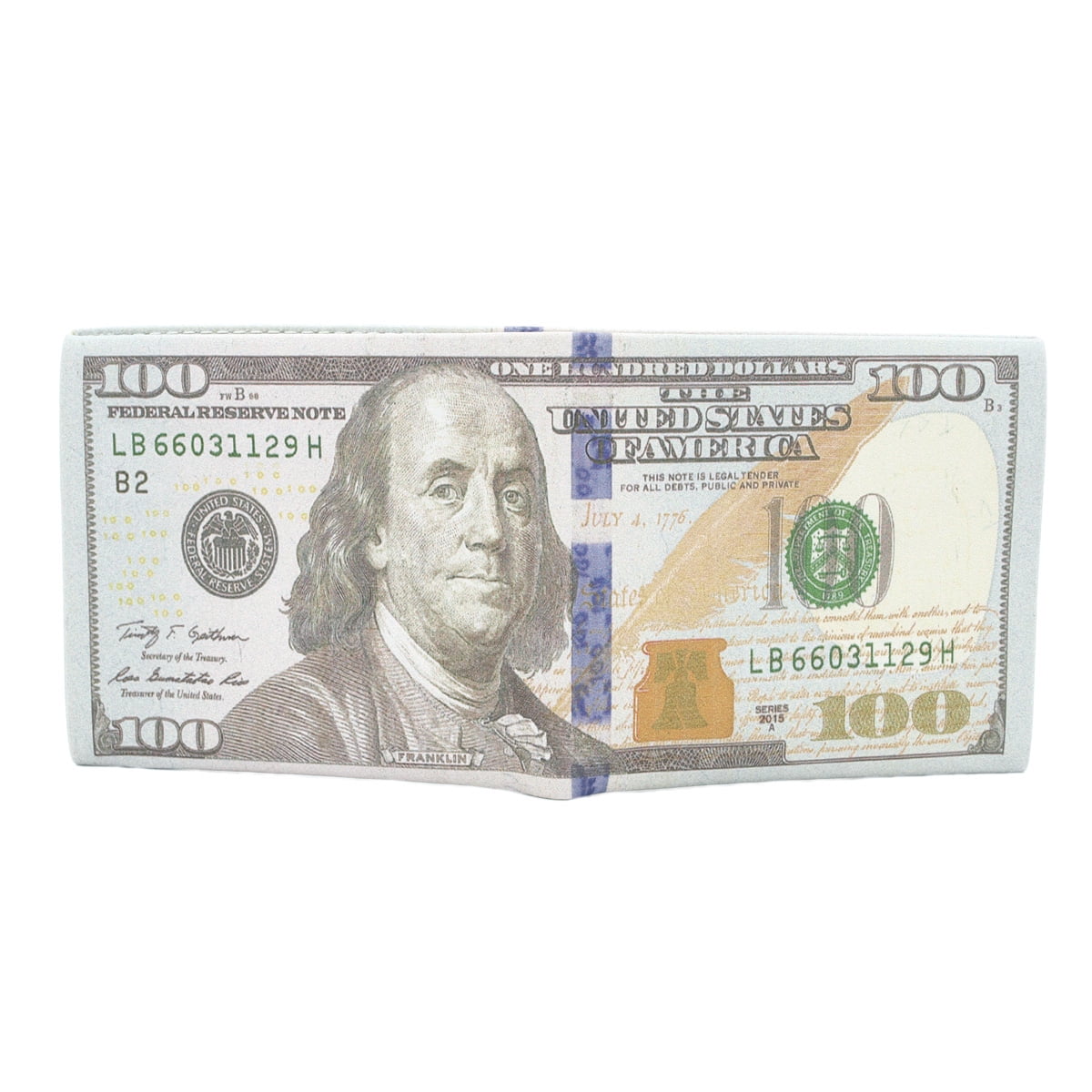 TrendsBlue Premium Currency Money Print PU Leather Bifold Wallet ...