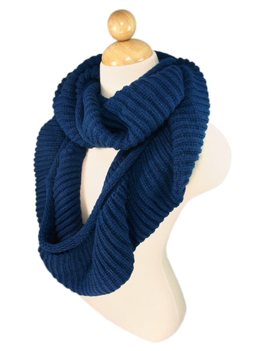 TrendsBlue Premium Winter Knit Warm Infinity Scarf - Different Colors ...