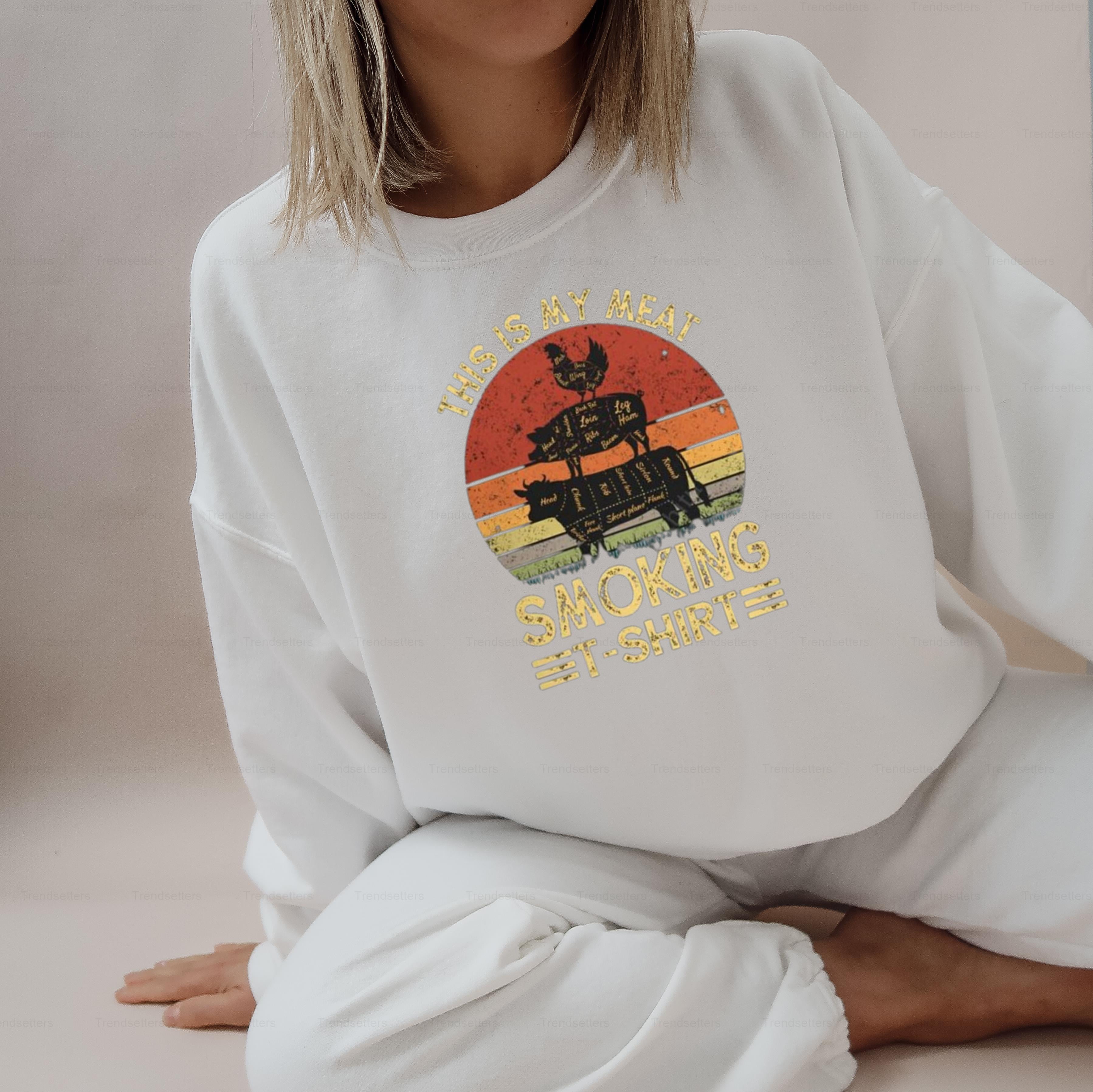 Trendsetters This Is My Meat Smoking T-shirt with Funny BBQ Grill ...