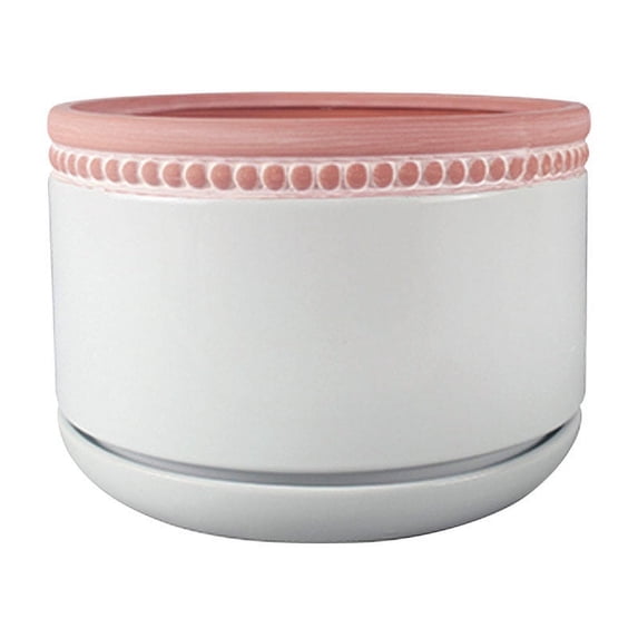 Trendspot 6 in. D Ceramic Planter Whitewash - Walmart.com