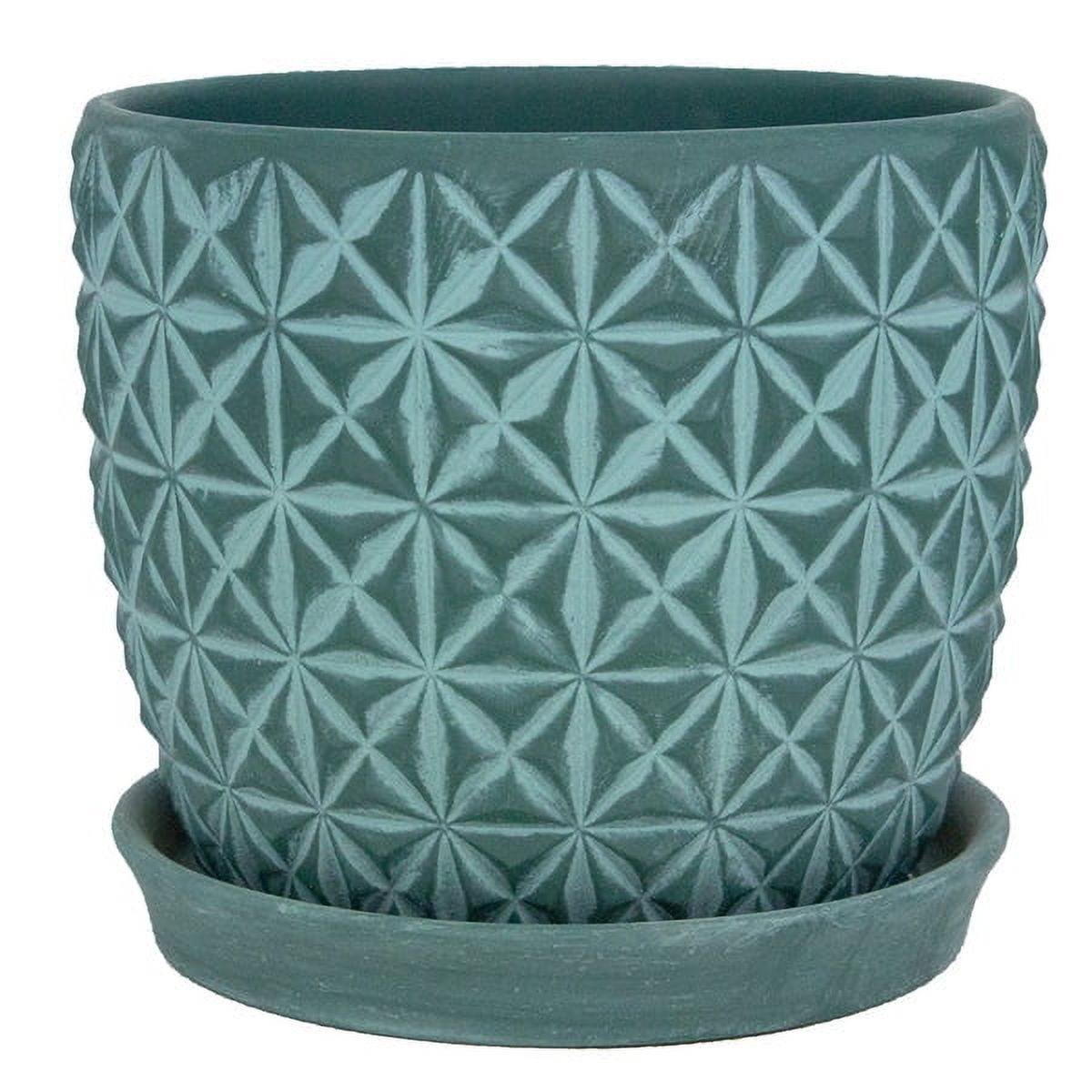 Trendspot Tribeca 8 in. D Ceramic Planter Teal (Pack of 2) - Walmart.com