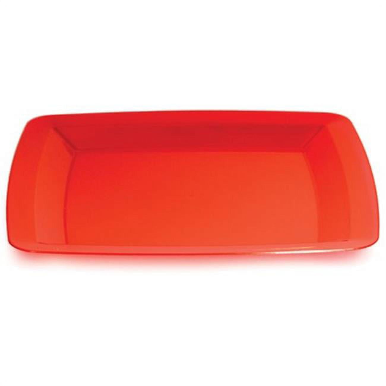 Trendware 171419 10.25 In. Translucent Red Square Plate - Case of 48 ...