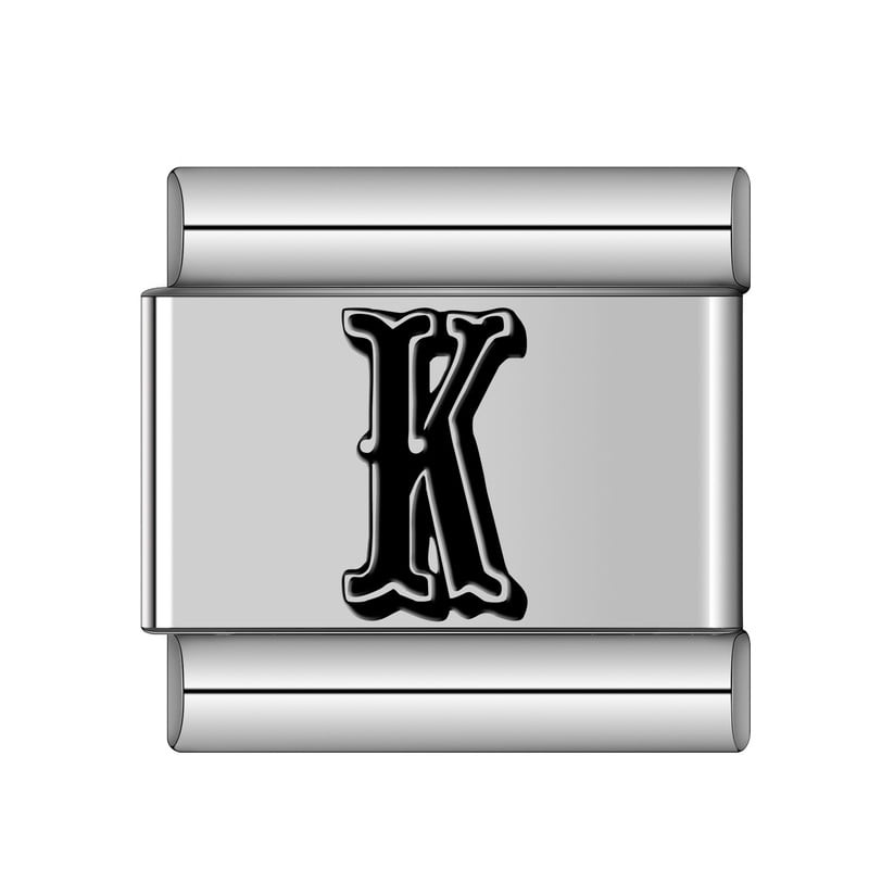 Trendy 26 English Letters Italian Charm Link Fit 9mm Stainless Steel ...