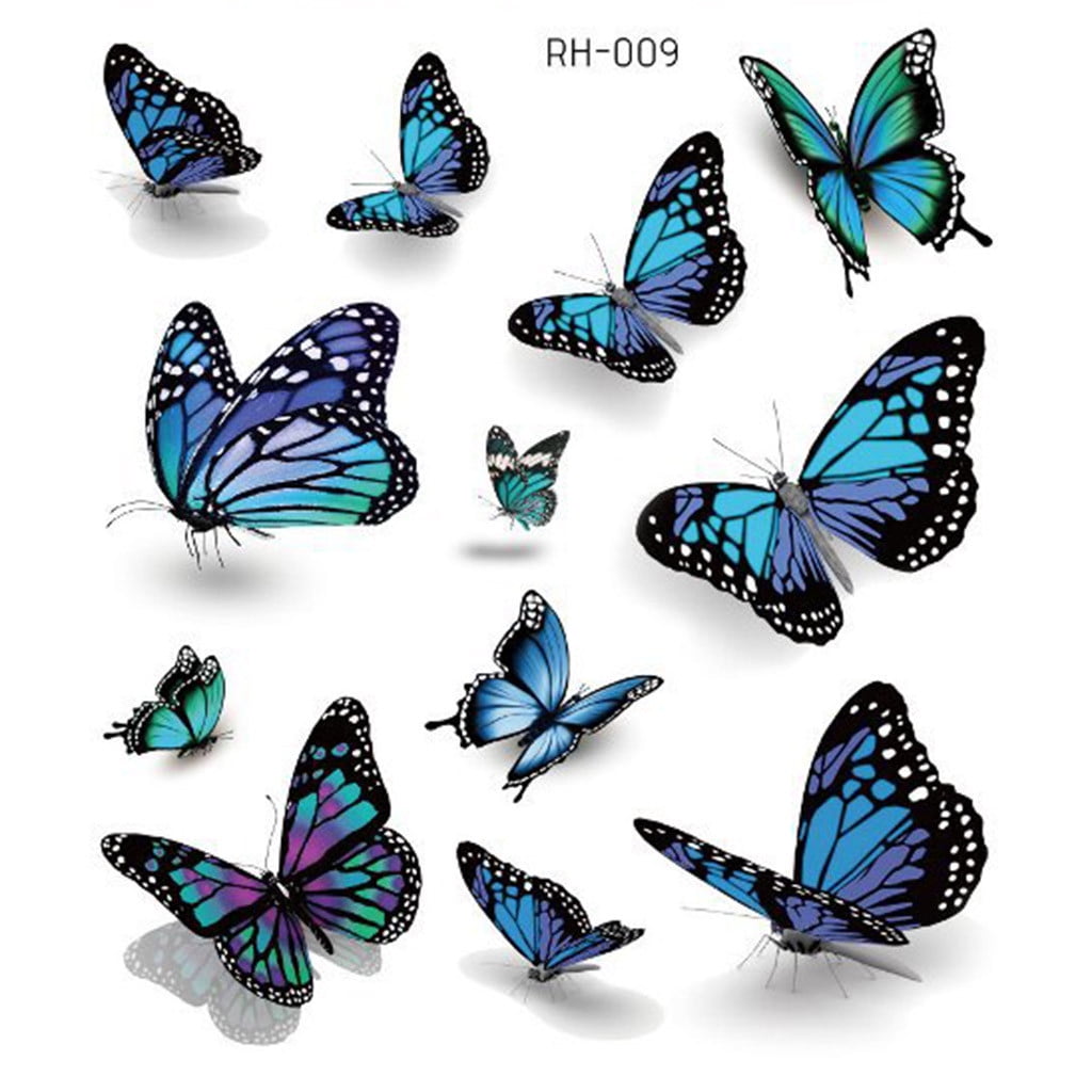 Trendy 3D Tattoo Stickers Colorful Waterproof Temporary Tattoo Stickers ...