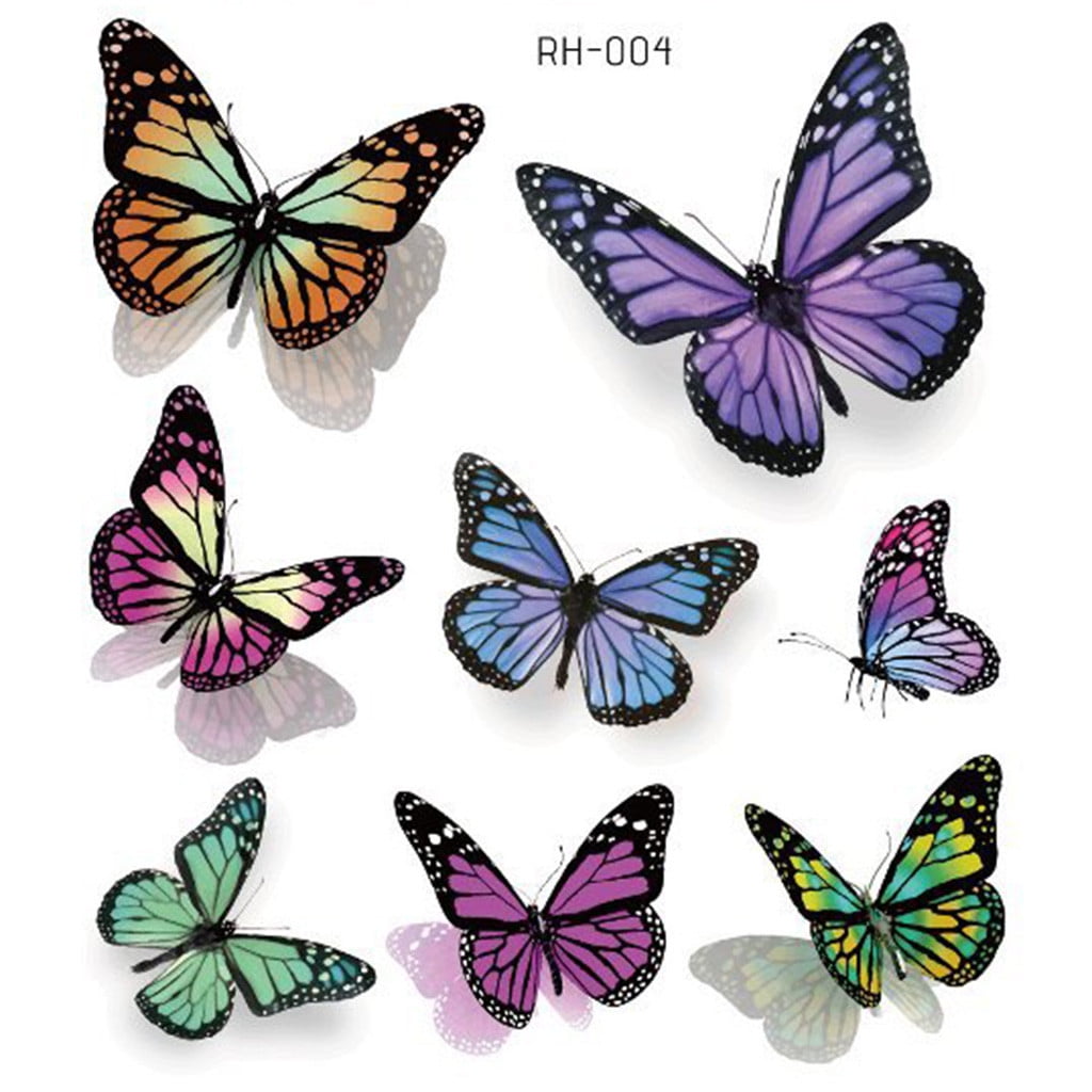 Trendy 3D Tattoo Stickers Colorful Waterproof Temporary Tattoo Stickers ...