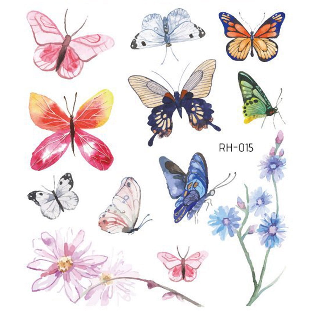 Trendy 3D Tattoo Stickers Colorful Waterproof Temporary Tattoo Stickers ...