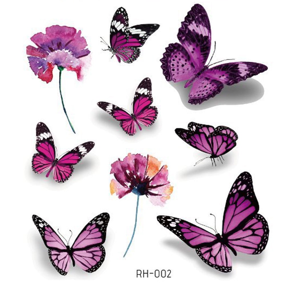 Trendy 3D Tattoo Stickers Colorful Waterproof Temporary Tattoo Stickers ...