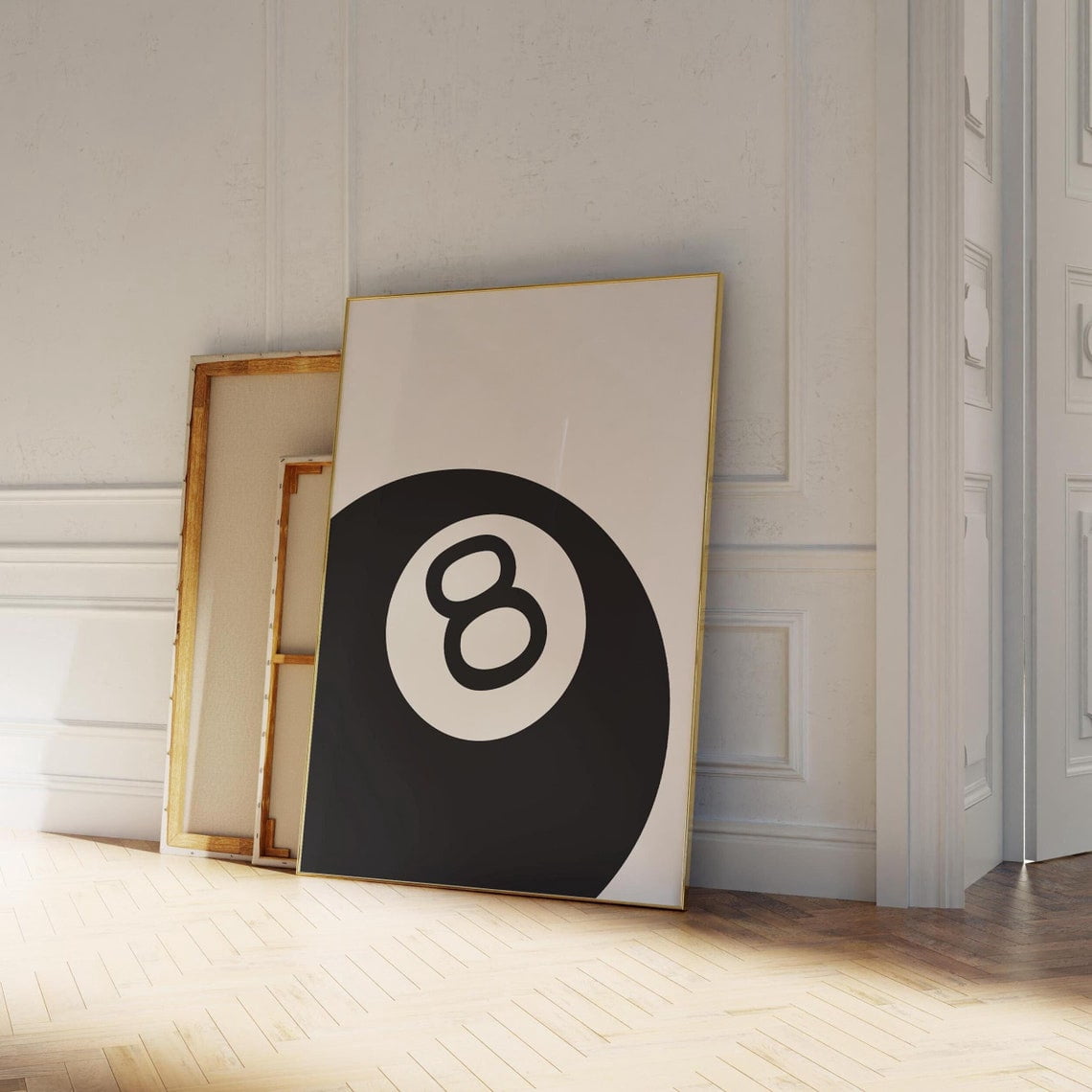 Trendy 8 Ball Wall Art Print, Retro Aesthetic Room Decor, Pool Ball ...