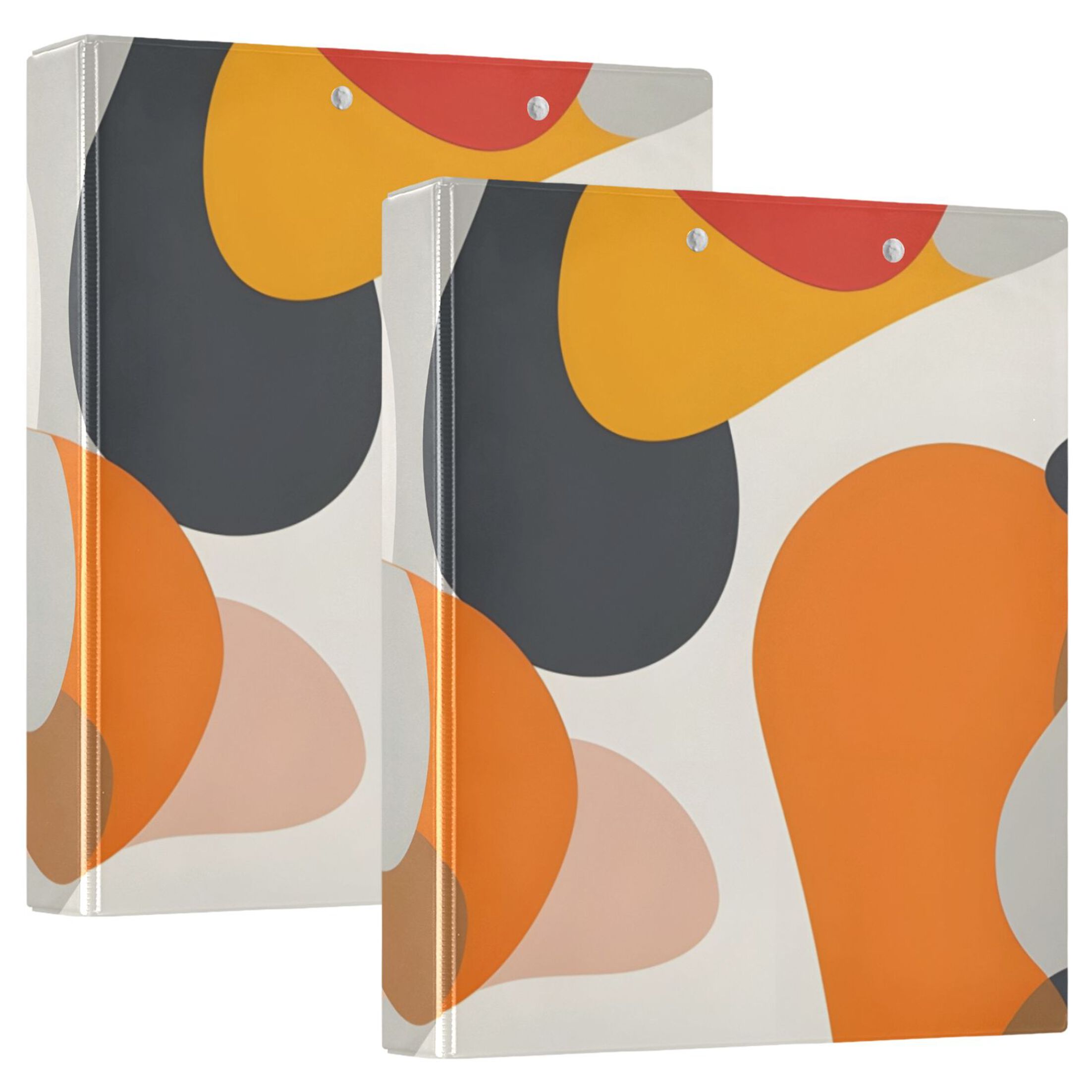 Trendy Abstract Pattern Hardcover 3 Ring Binder 1.5 inch Round Rings ...