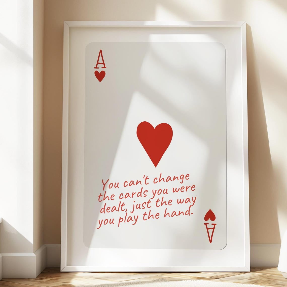 Trendy Ace Card Print Red Ace Of Hearts Print Aesthetic Playing Card ...