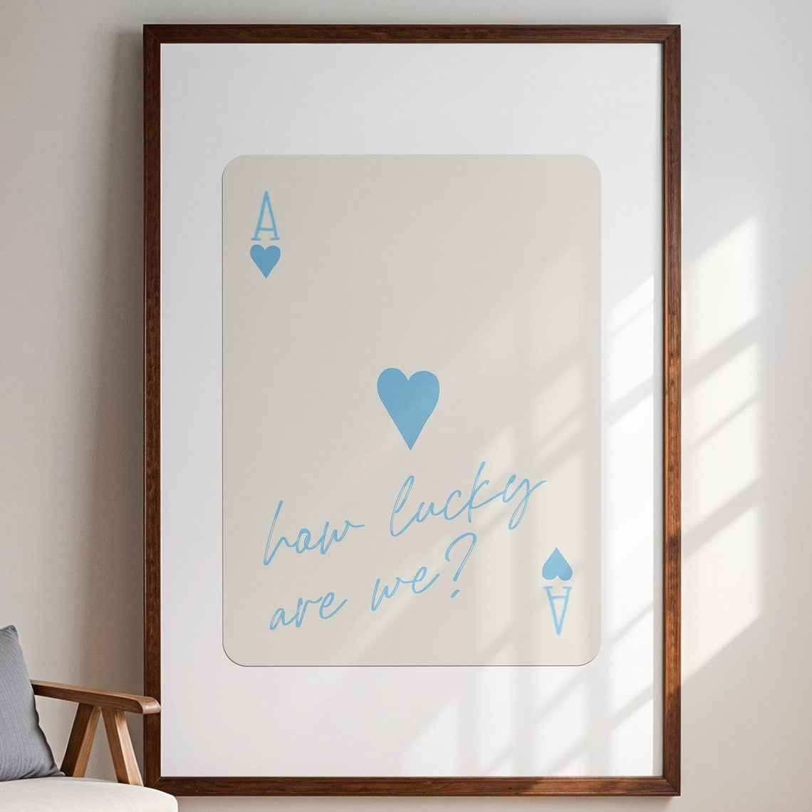 Trendy Ace Of Hearts Wall Art Print, How Lucky Are We Poster, Retro ...
