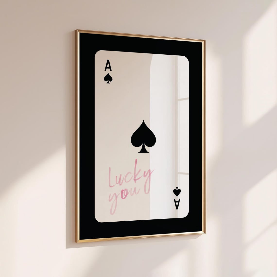 Trendy Ace Of Spades Print, Black Ace Print, Playing Card Poster, Lucky ...