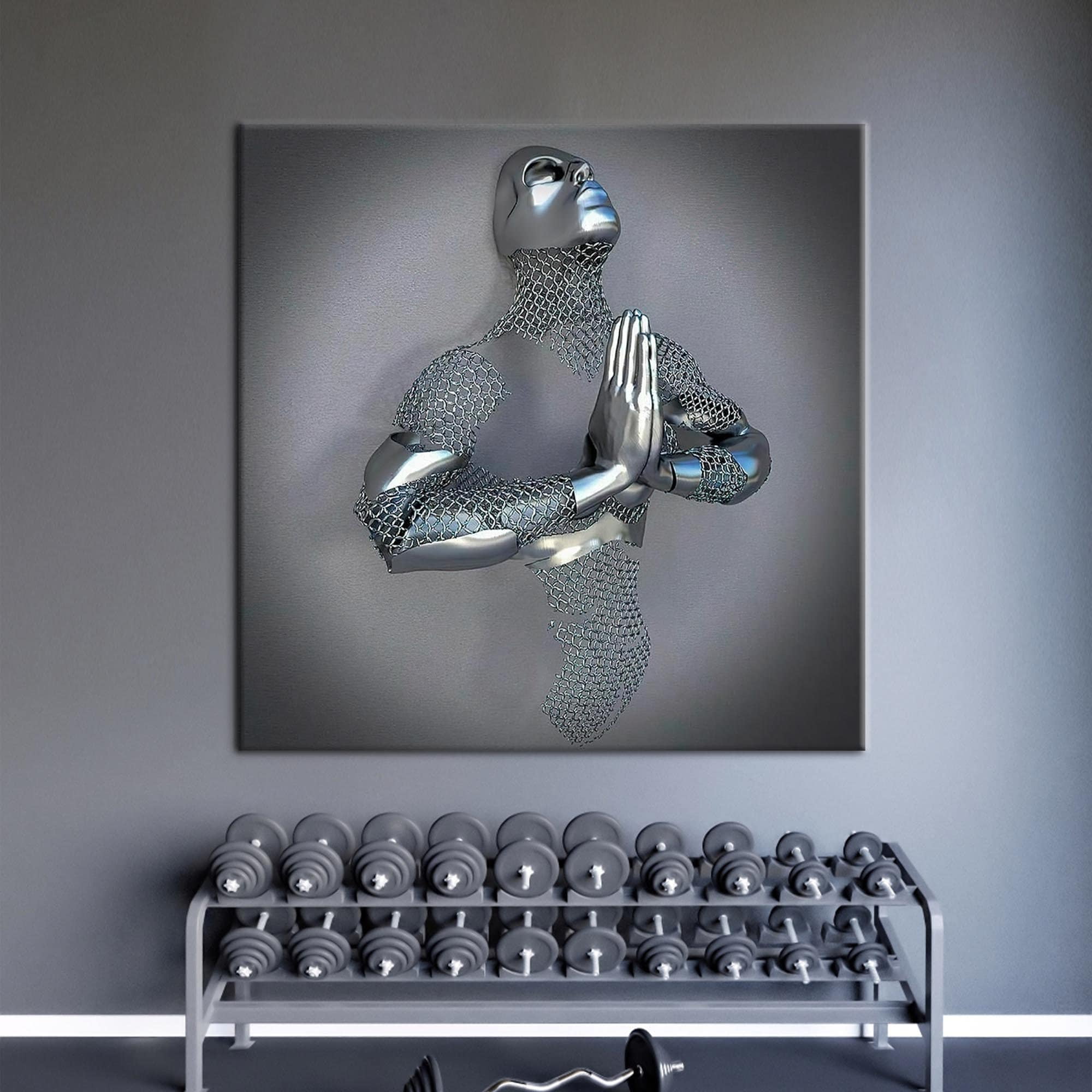 Trendy Art Canvas, Modern Art, Man Wall Decor, 3d Metallic Canvas ...