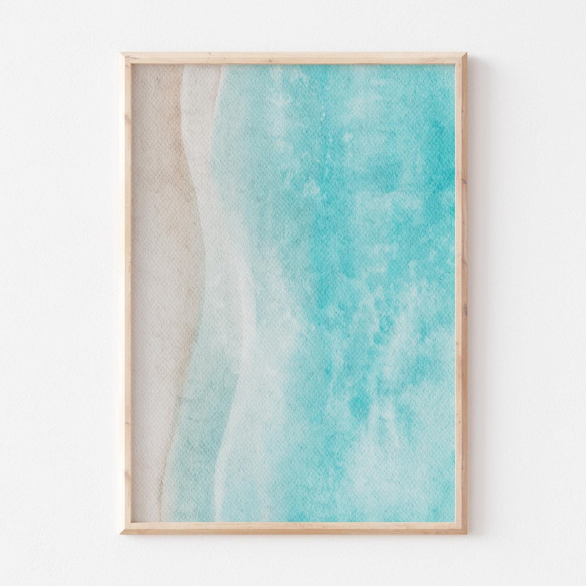 Trendy Beach Print, Minimalist Coastal Wall Art, Neutral Beachy Wall ...