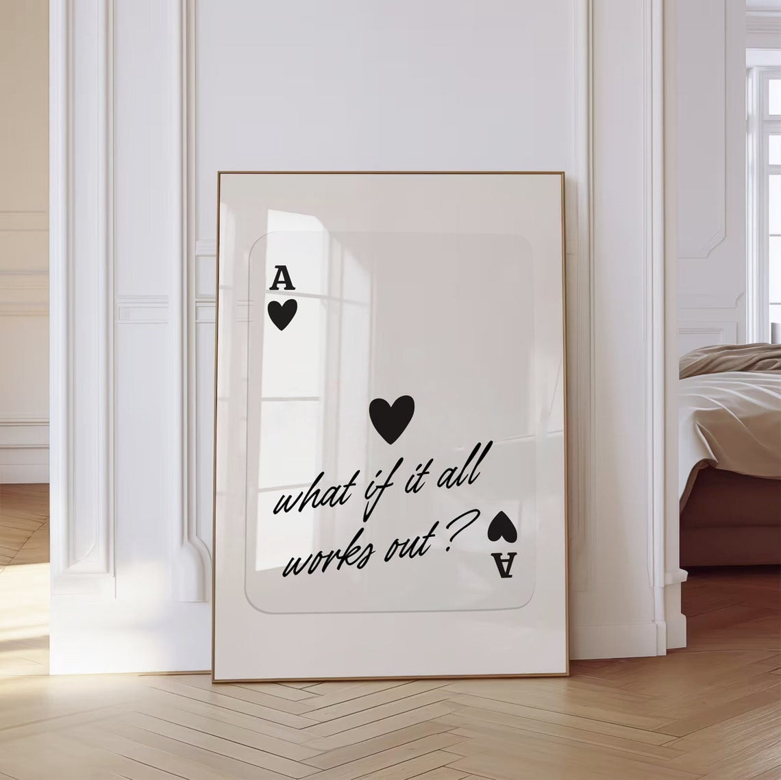 Trendy Black Ace Of Hearts Poster Trendy Retro Wall Art What If It All ...