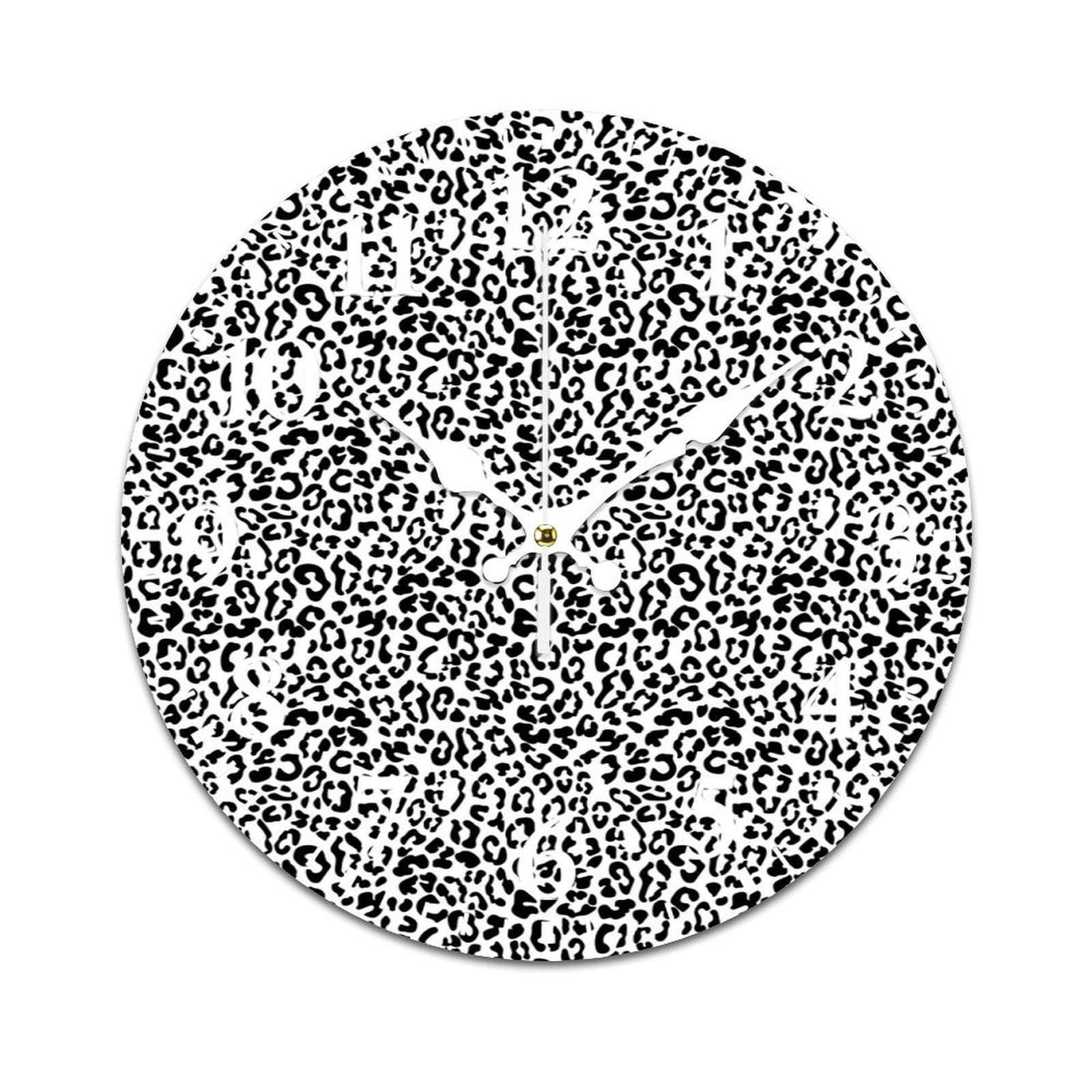 Trendy Black And White Leopard Print Wall Clock Modern Design Clocks ...