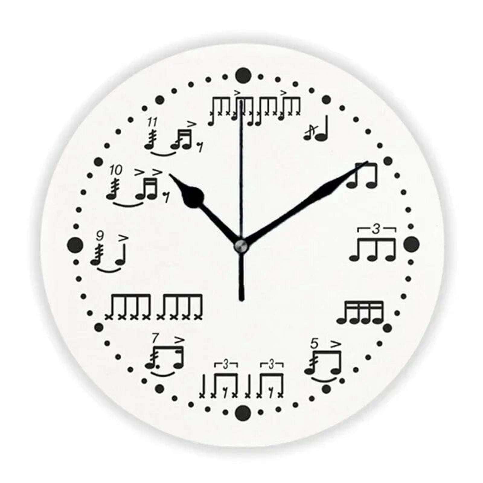 Trendy Black Gold Music Notes Music Is Life Musical Wall Clock Large ...