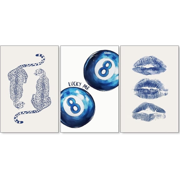 Disco Ball Poster Trendy Wall Art Blue Cherry Preppy Decor Girly ...