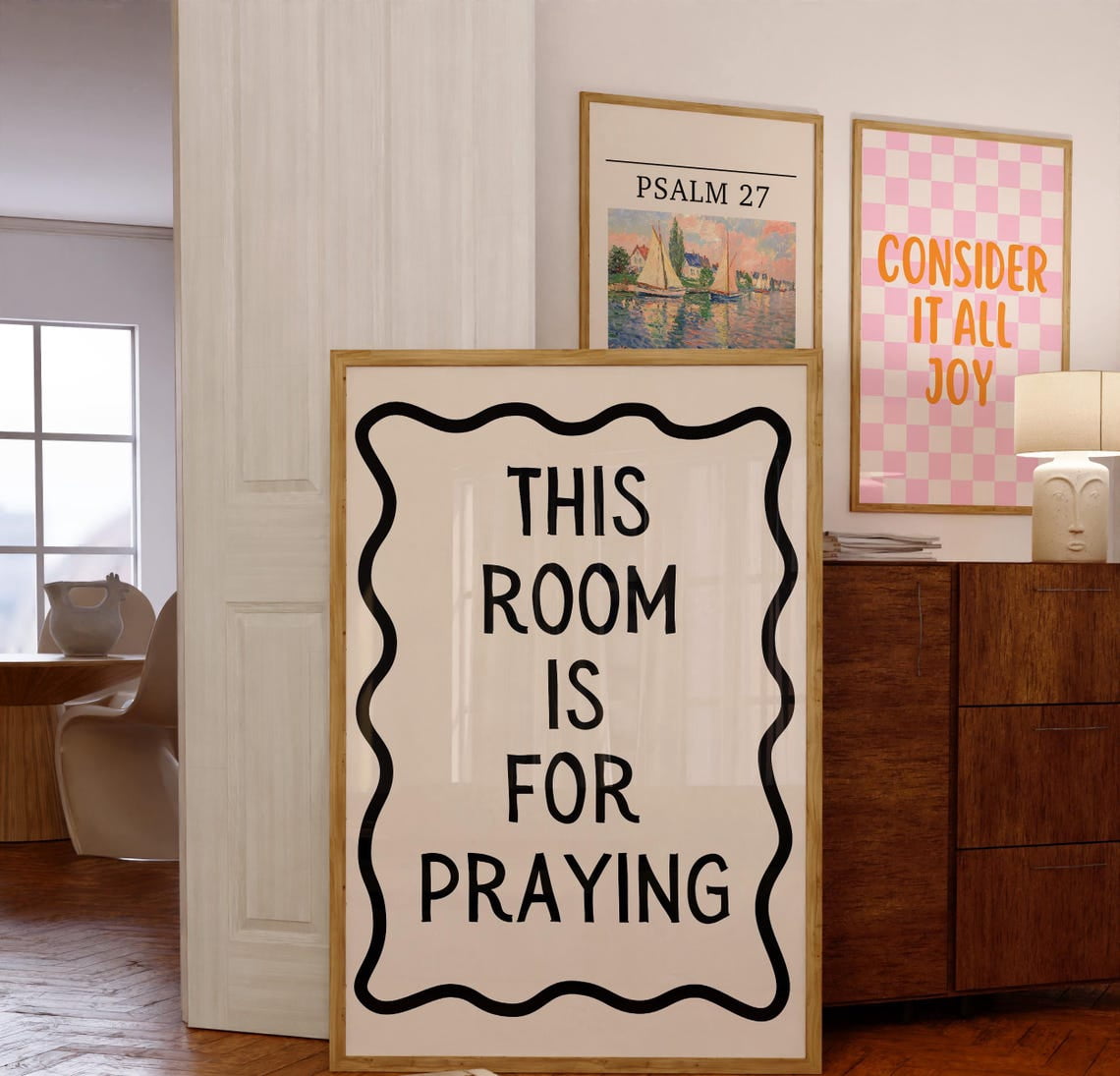 Trendy Christian Wall Art, Pray Wall Art, Maximalist Wall Art ...