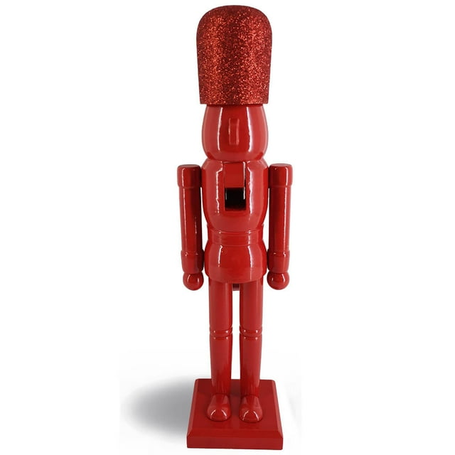 15-Inch Solid Red Nutcracker, Trendy Christmas Decorations, Perfect for ...