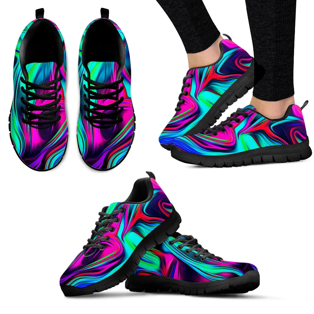 Trendy Colorful Psychedelic Design Comfortable Summer Sneakers Knitted ...