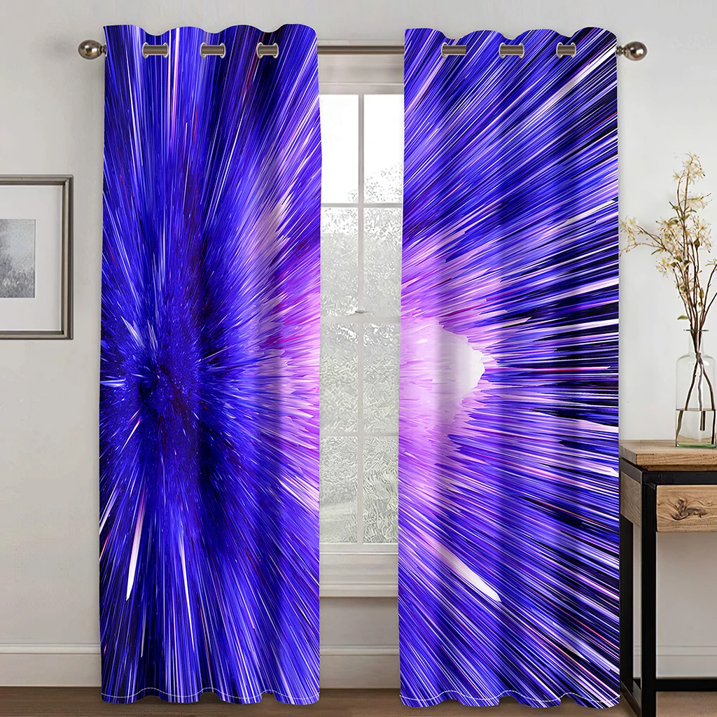 Trendy Colorful Starry Sky Dye Explosion High Shading Curtains for Cool ...