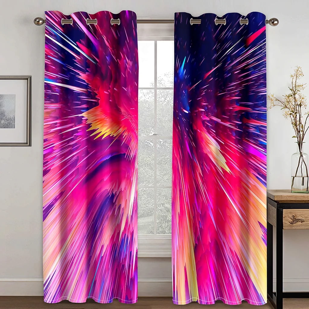 Trendy Colorful Starry Sky Dye Explosion High Shading Curtains for Cool ...