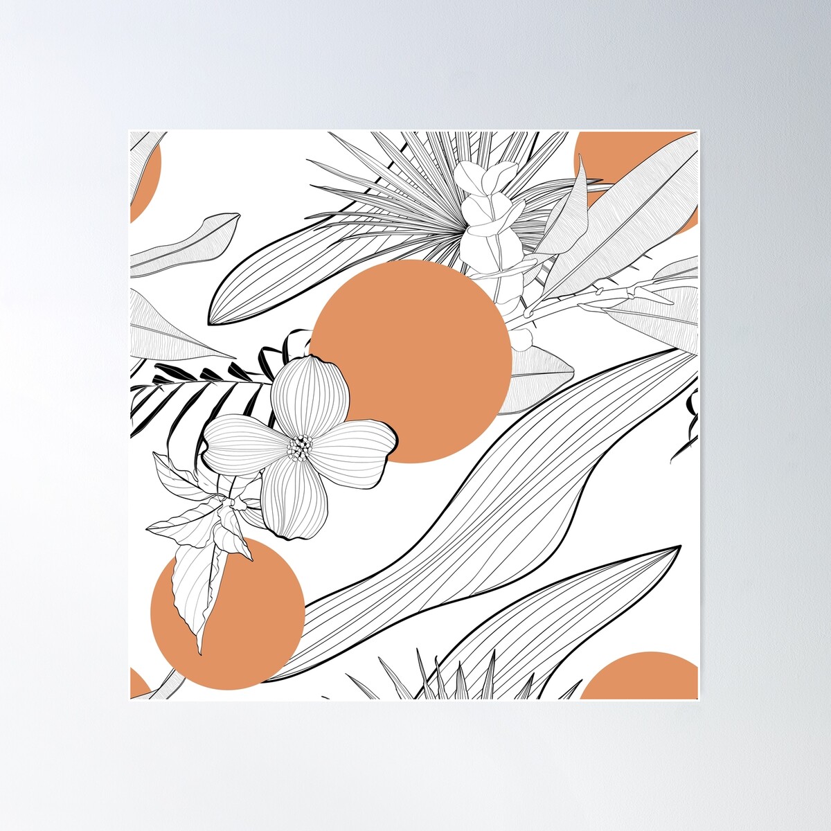 Trendy Contemporary Abstract Floral Seamless Pattern. Fashionable ...