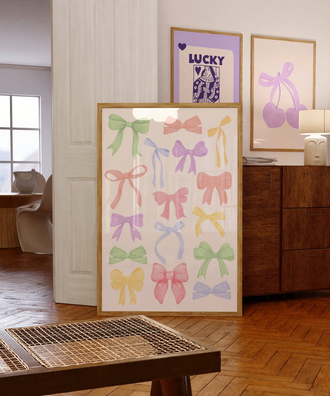 Trendy Coquette Bows Wall Art, Coastal Wall Art, Preppy Wall Art, Grand ...