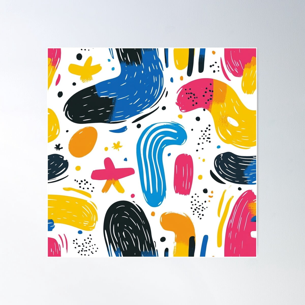 Trendy Curved Line Art | Seamless Modern Flow Poster Wall Art, Modern ...