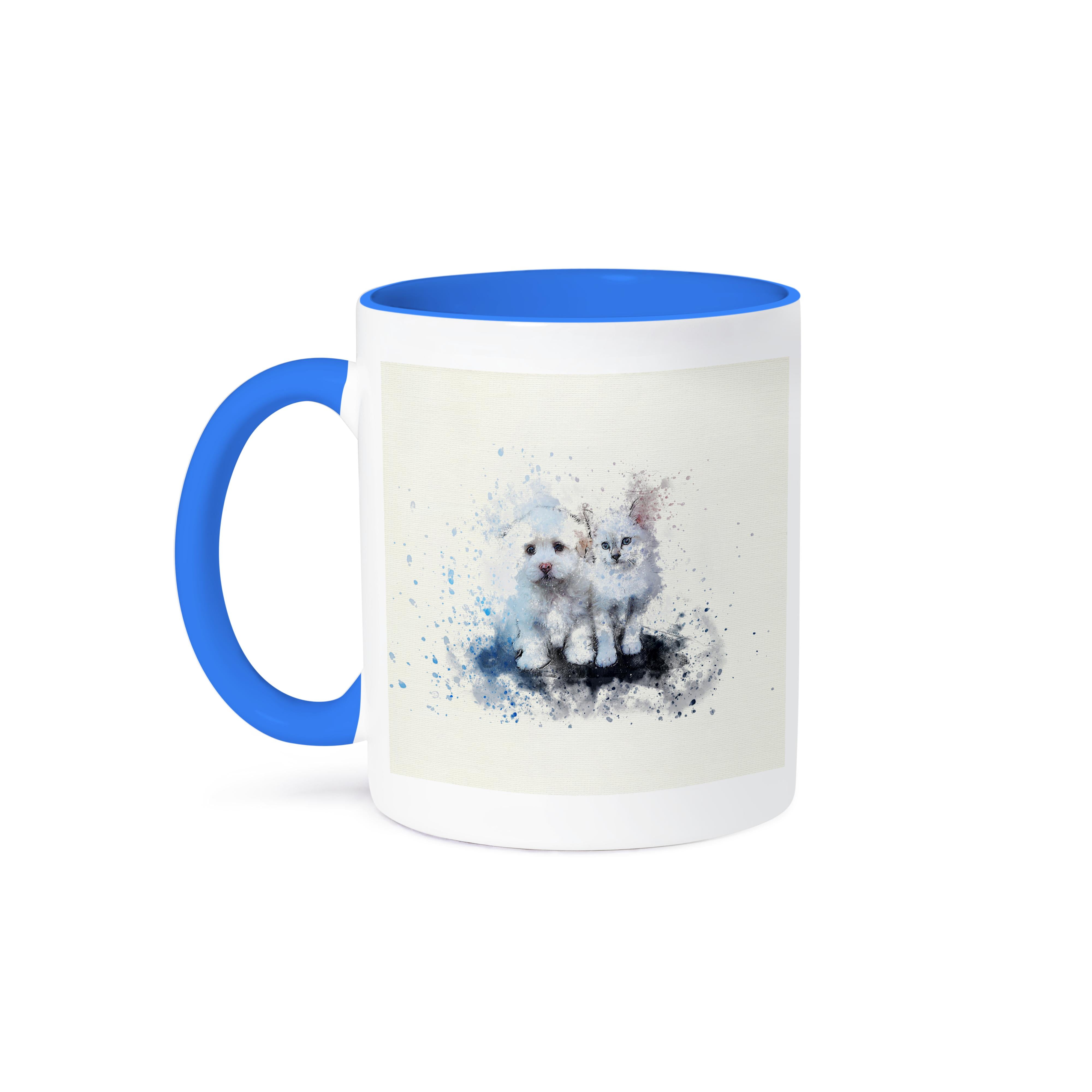 3dRose, Trendy Cute White Fluffy Animal White Cats Watercolor ...