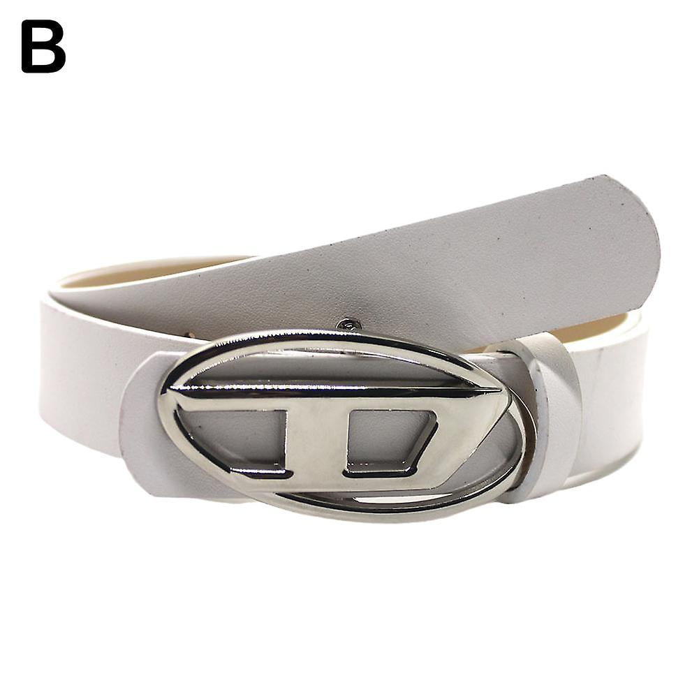 Trendy D Letter Belt Press Button Belt Waistband Buckle Fashionable ...