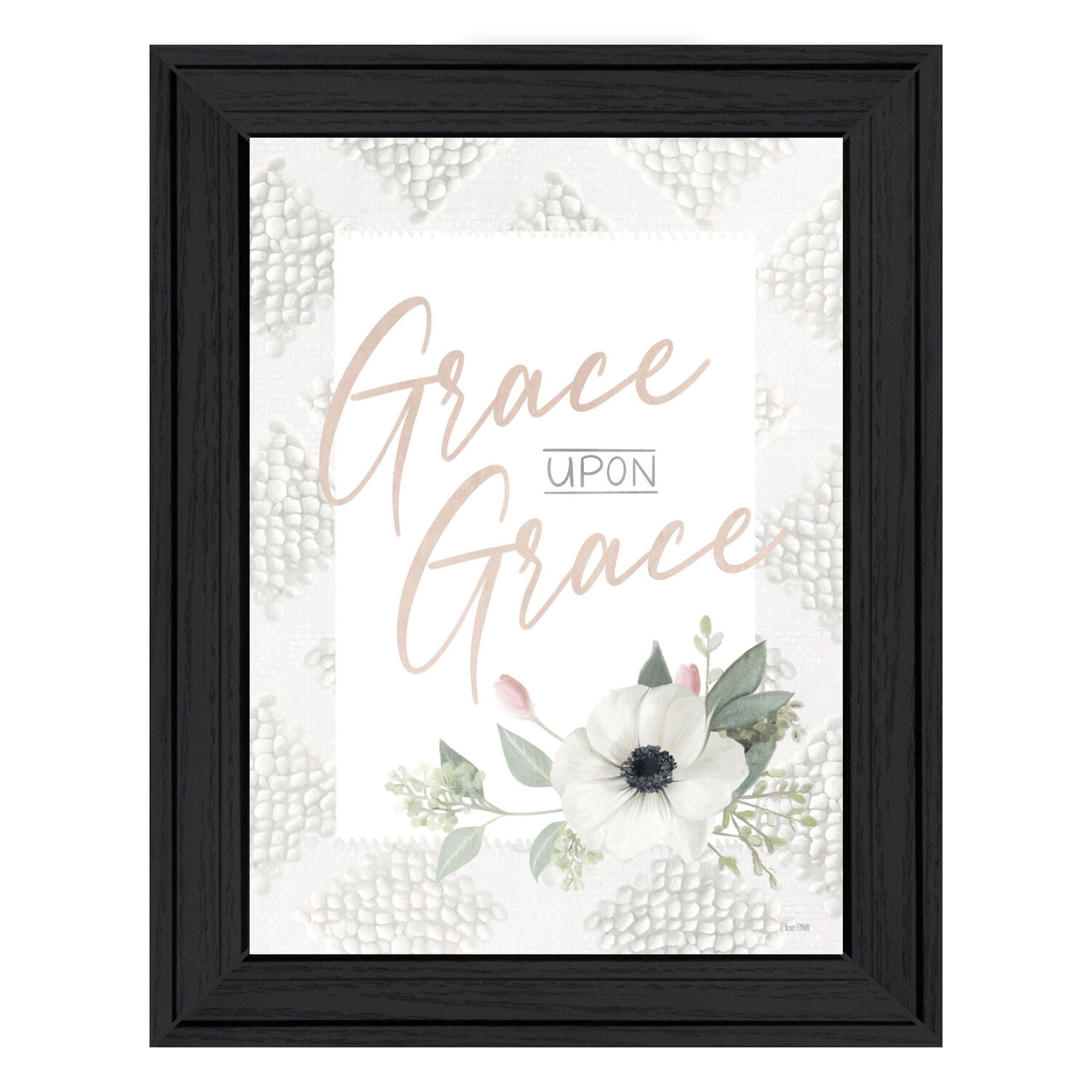 Trendy Decor 4U "Grace Upon Grace" Framed Wall Art-Color:Black,Style ...