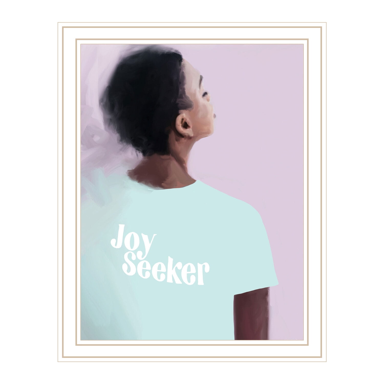 Trendy Decor 4U "Joy Seeker - Look for the Good" Framed Wall Art-Color:White,Style:FrameType3 ...