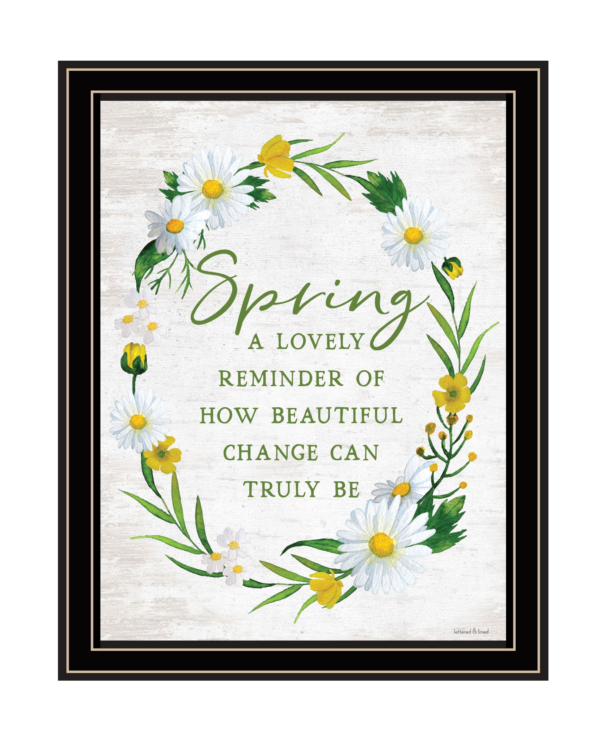 Trendy Decor 4U "Spring Reminder" Framed Wall Art, Modern Home Décor ...