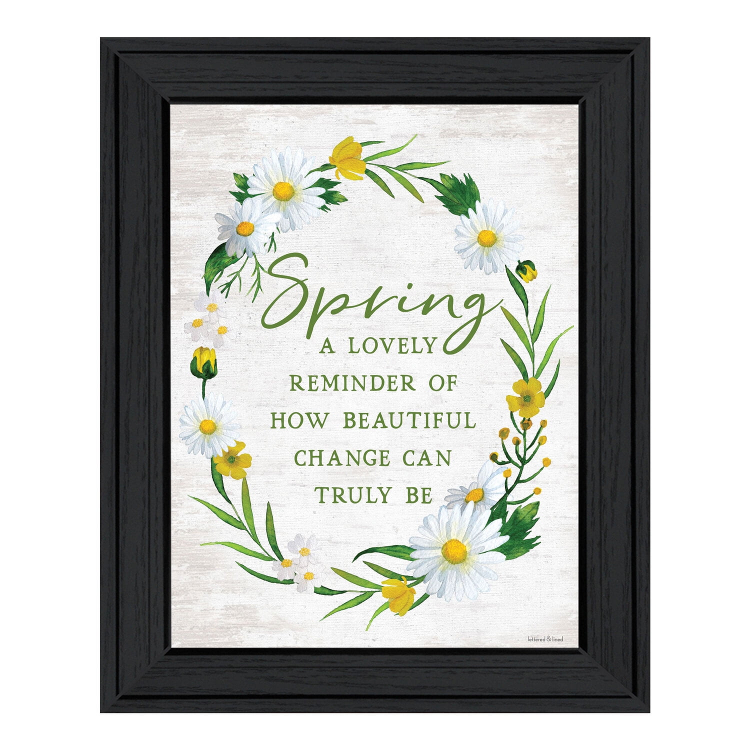 Trendy Decor 4U "Spring Reminder" Framed Wall Art-Color:Black,Style ...