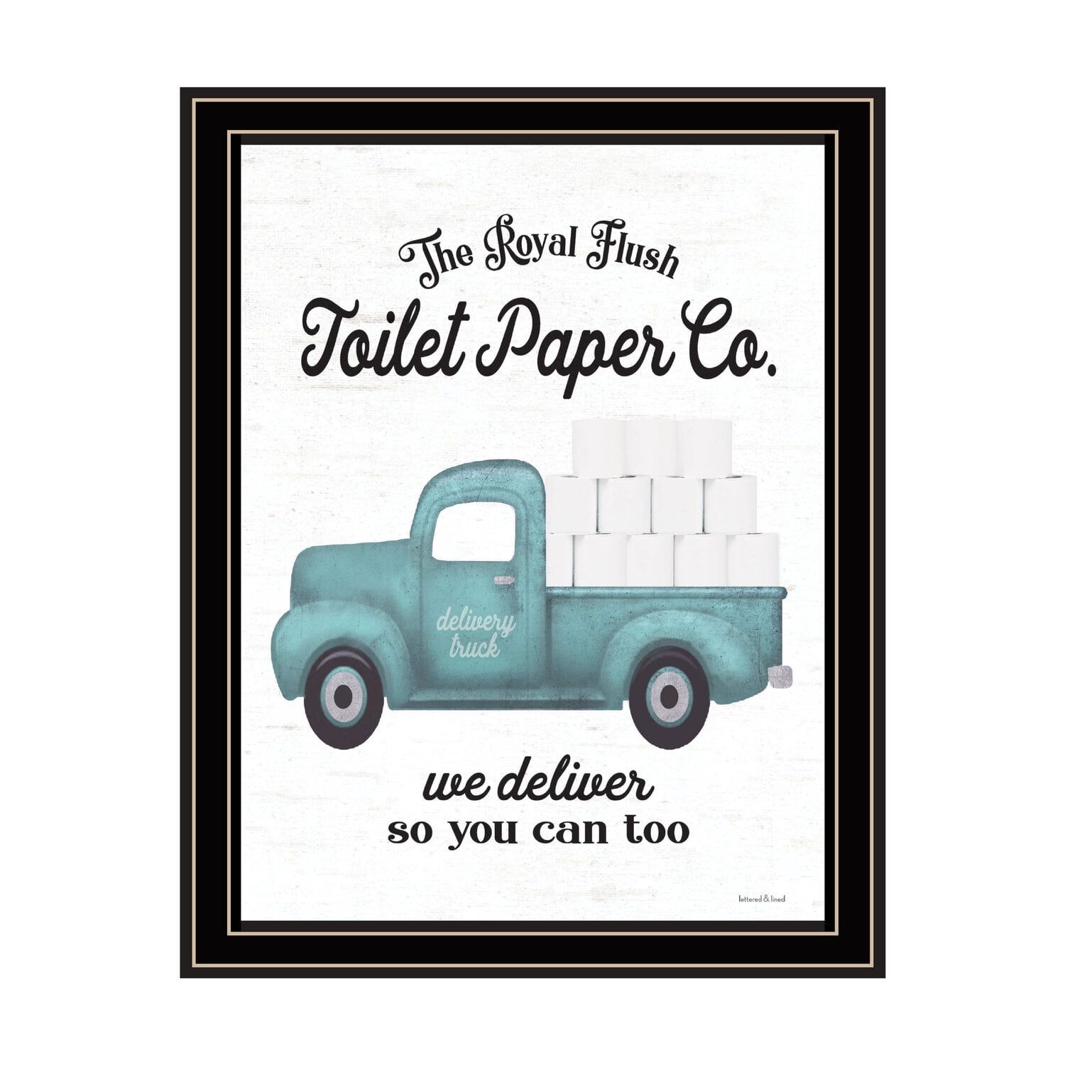 Trendy Decor 4U "Toilet Paper Co." Framed Wall Art-Color:Black,Style ...